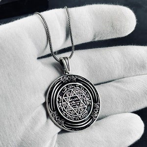 Silver Seal of Solomon Necklace: Mystical Protection Pendant - Etsy