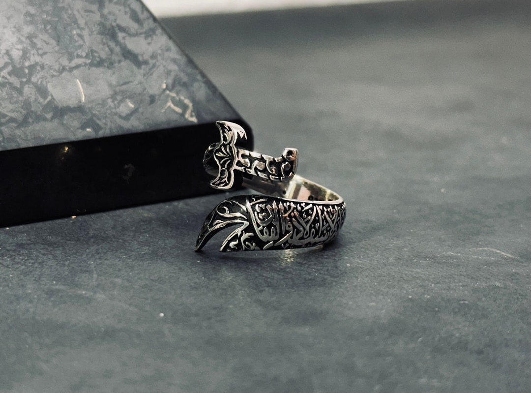 Hazrat Ali Sword Ring,adjustable Oxidized Silver Ring,925k Handmade ...