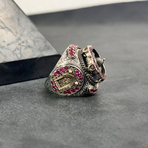 Al Aqsa Sterling Silver Ring: Oversized Arabic Masjid Design - Etsy