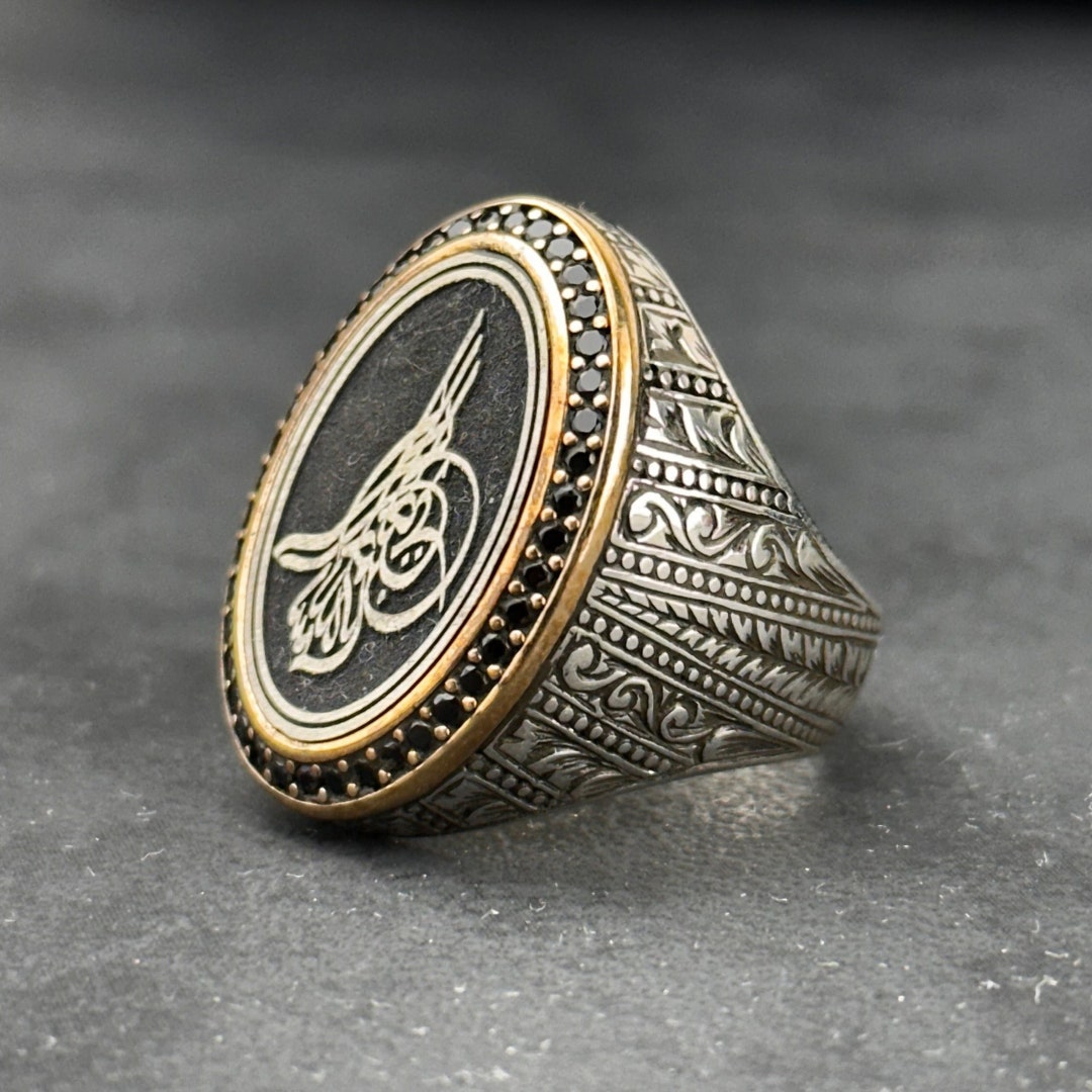Ottoman Sign Calligraphy Silver Ring,sterling Silver Occult Ring,shiny ...