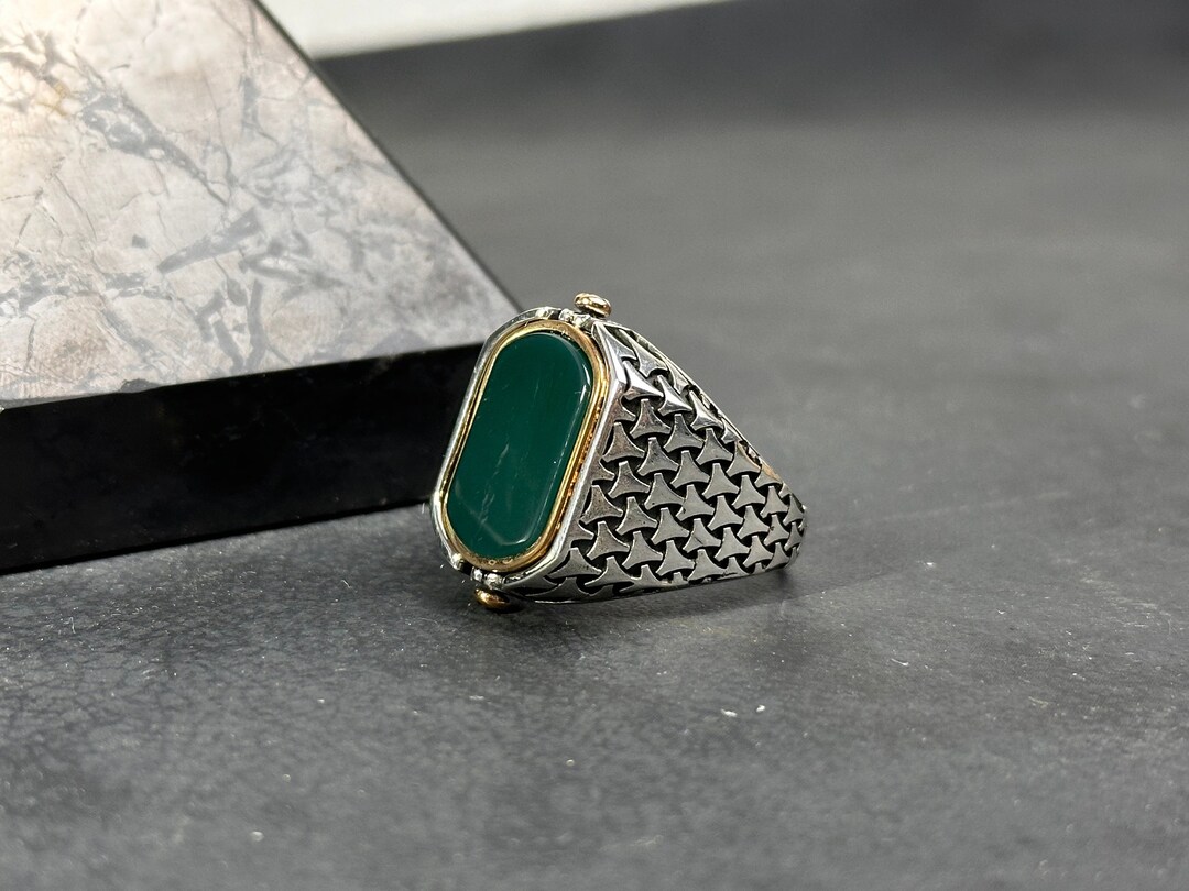 Silver Aqeeq Ring,seal of Solomon Double Side Ring,sterling Silver 925k ...