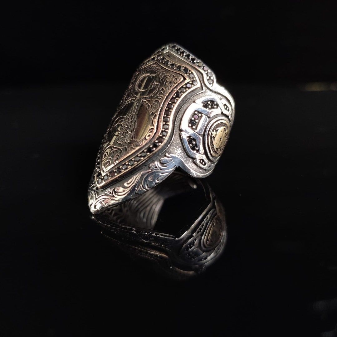 Ottoman Sign Silver Archer Zihgir Ring,925 Sterling Christmas Gift Ring ...