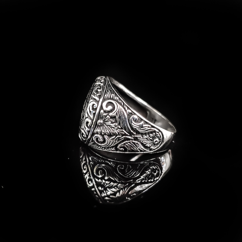 Engraved Handmade Seal of Solomon Design Ring925 Sterling - Etsy