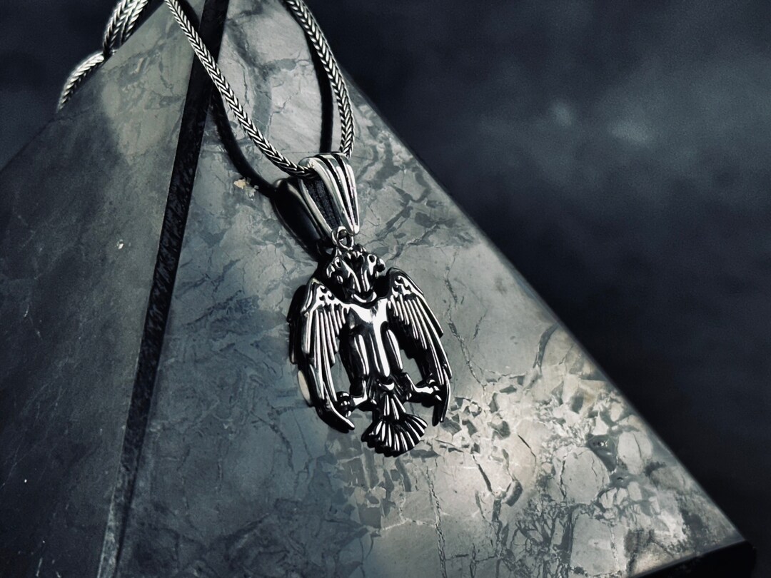 Seljuk Double Headed Eagle Silver Necklace - Historical Jewelry - Etsy