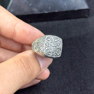 Silver Engraved Ring,stylish Mens Ring,925k Solid Silver Engraved ...