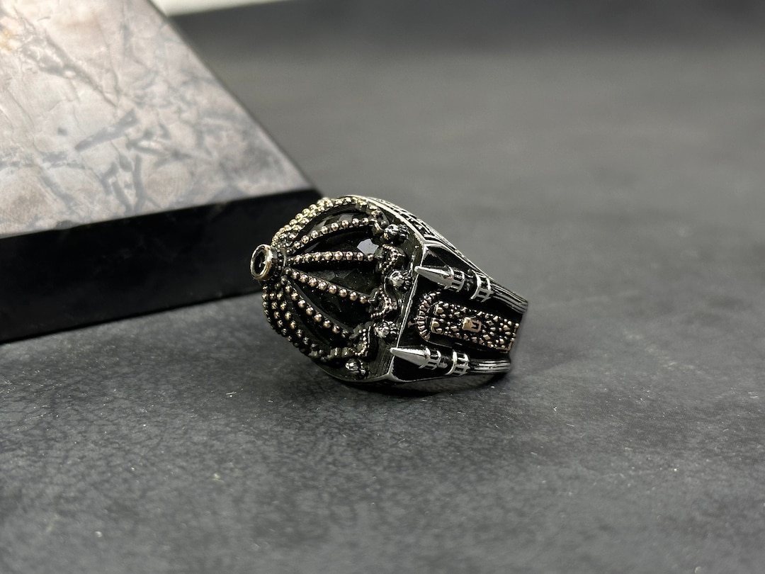 Masjid Ring,sterling Silver Mosque Ring,925 Sterling Silver Oversized ...