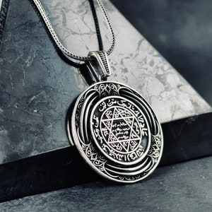Silver Seal of Solomon Necklace: Mystical Protection Pendant - Etsy