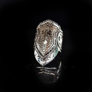 Zihgir Archer Selcuklu Double Headed Eagle Zihgir,925 Sterling Silver ...