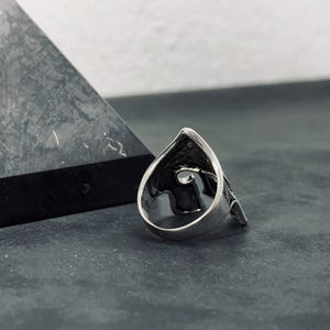 Helm Ring,925k Oxidized Helmet Ring,warrior Helm Ring,engraved Warrior ...