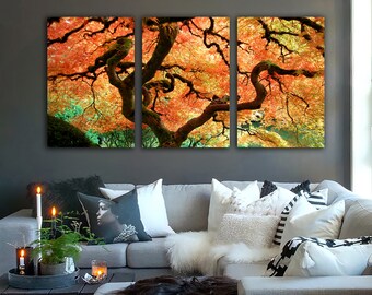 3 Piece Tree Painting - Etsy