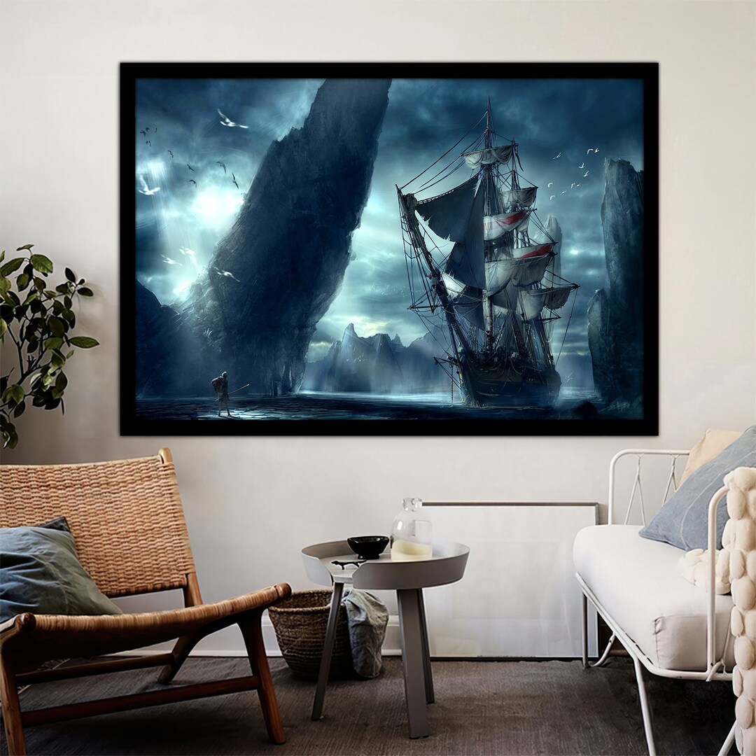 Ship Canvas Painting Pirate Ship Painting Sailing Painting - Etsy