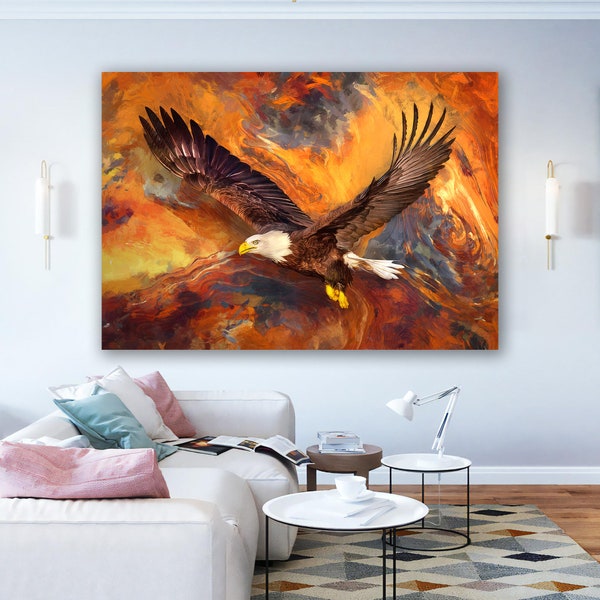 Flying Eagle Canvas - Etsy