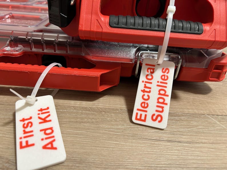 Custom Tool Box Name Tags 3D Printed DIY Toolbox Name Tag for Organized ...