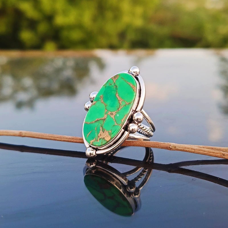 Green Turquoise Ring - Etsy