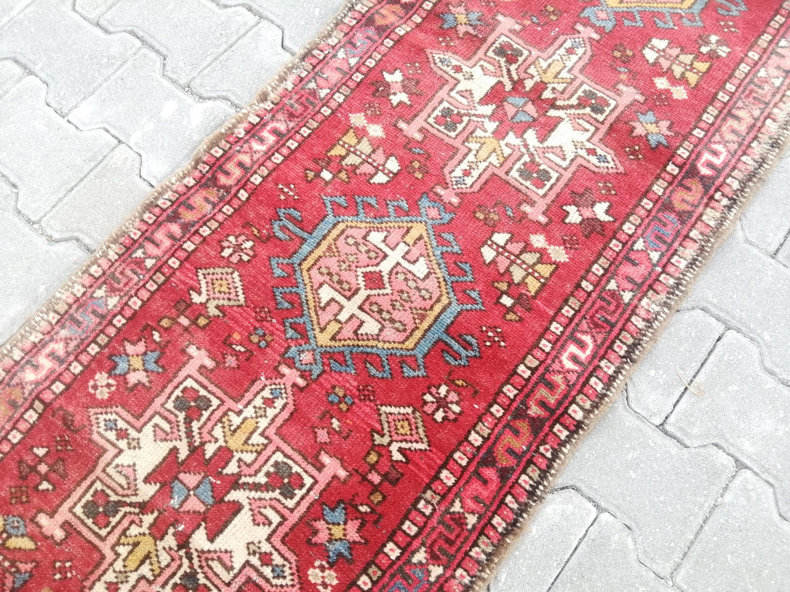Runner Rug Vintage Rug Persian Rug Runner Heriz Runner Rug Karaca Rug ...