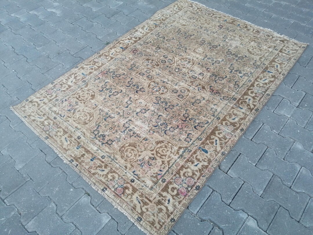 Antique Rug Vintage Rug Persian Rug Turkish Rug Karaca Rug Heriz Rug ...