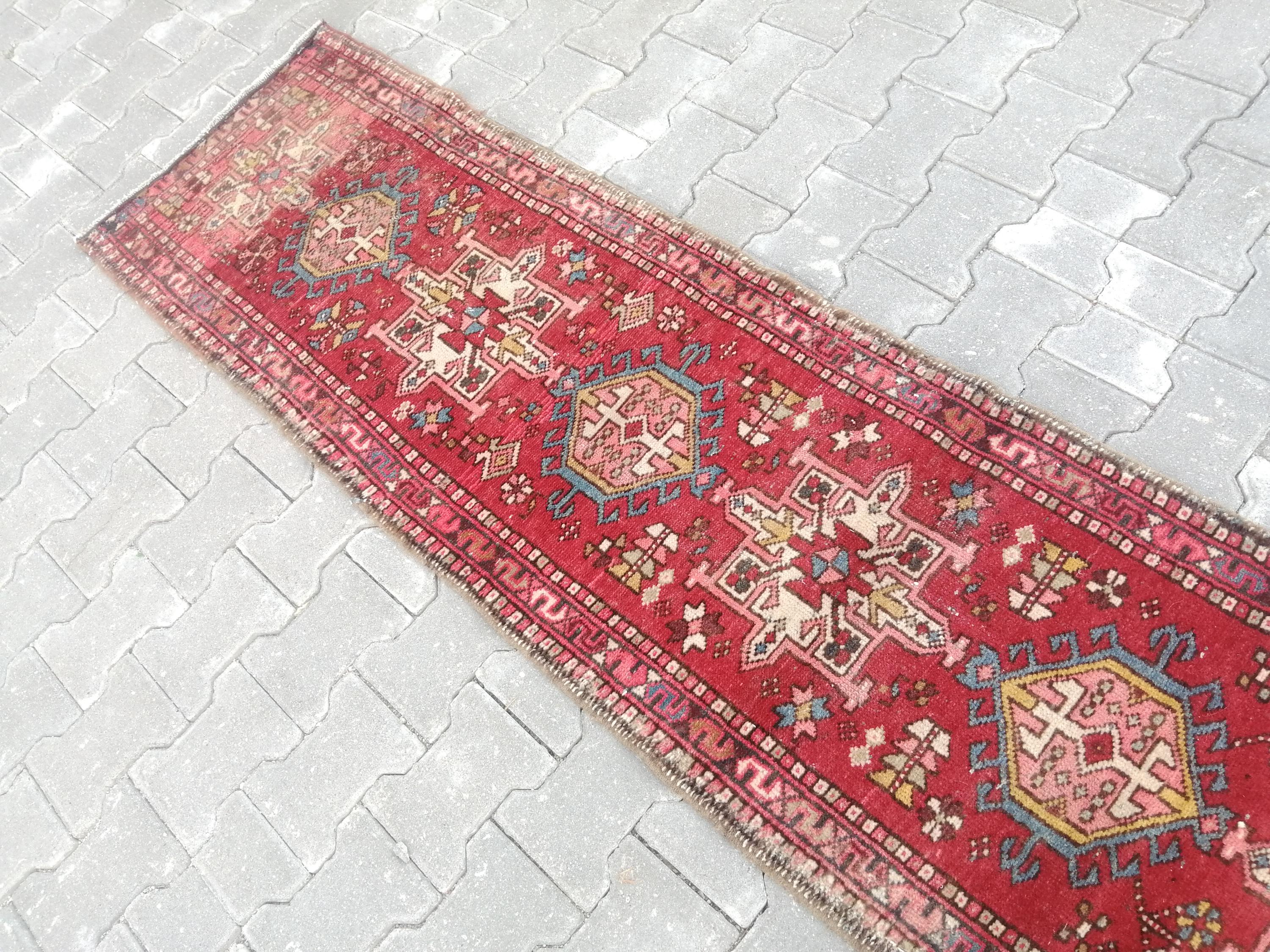 Runner Rug Vintage Rug Persian Rug Runner Heriz Runner Rug Karaca Rug ...