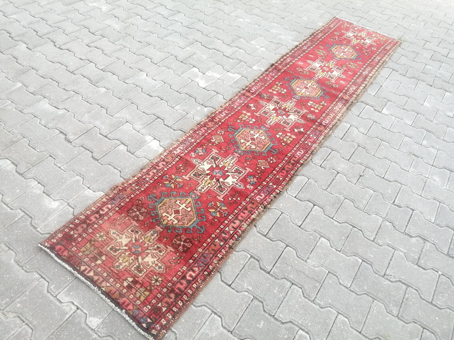 Runner Rug Vintage Rug Persian Rug Runner Heriz Runner Rug Karaca Rug ...