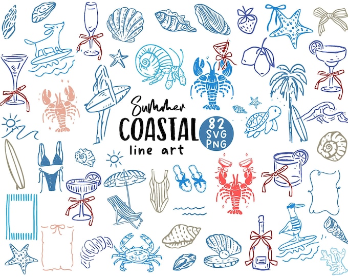 Summer Png, Coastal Clipart Bundle, Mediterranean Summe Bundle, Italian ...