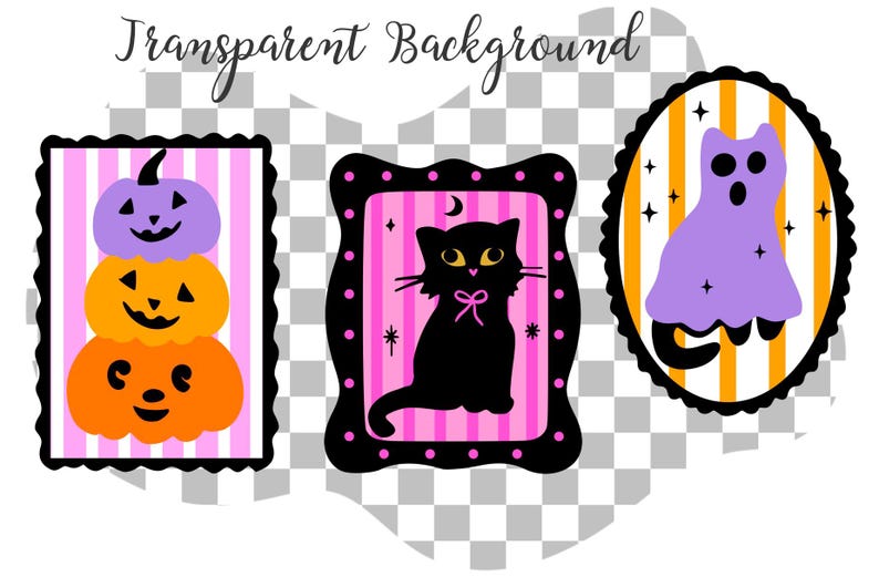 Pastel Ghost Frames Clipart Set,halloween Ghost PNG, Cute Ghost Svg ...