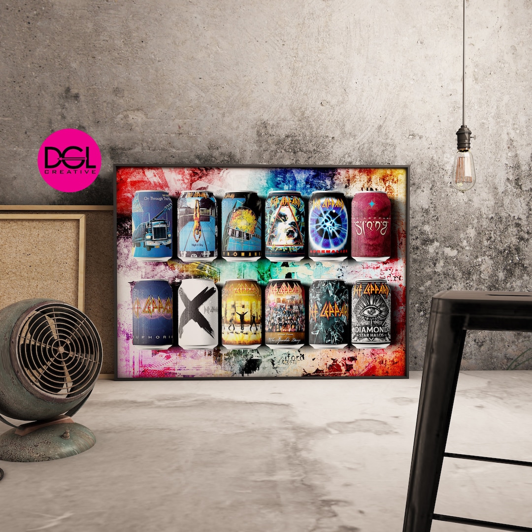 DEF LEPPARD Album Cover Beer Can Art Print Poster - Live Tour - Etsy