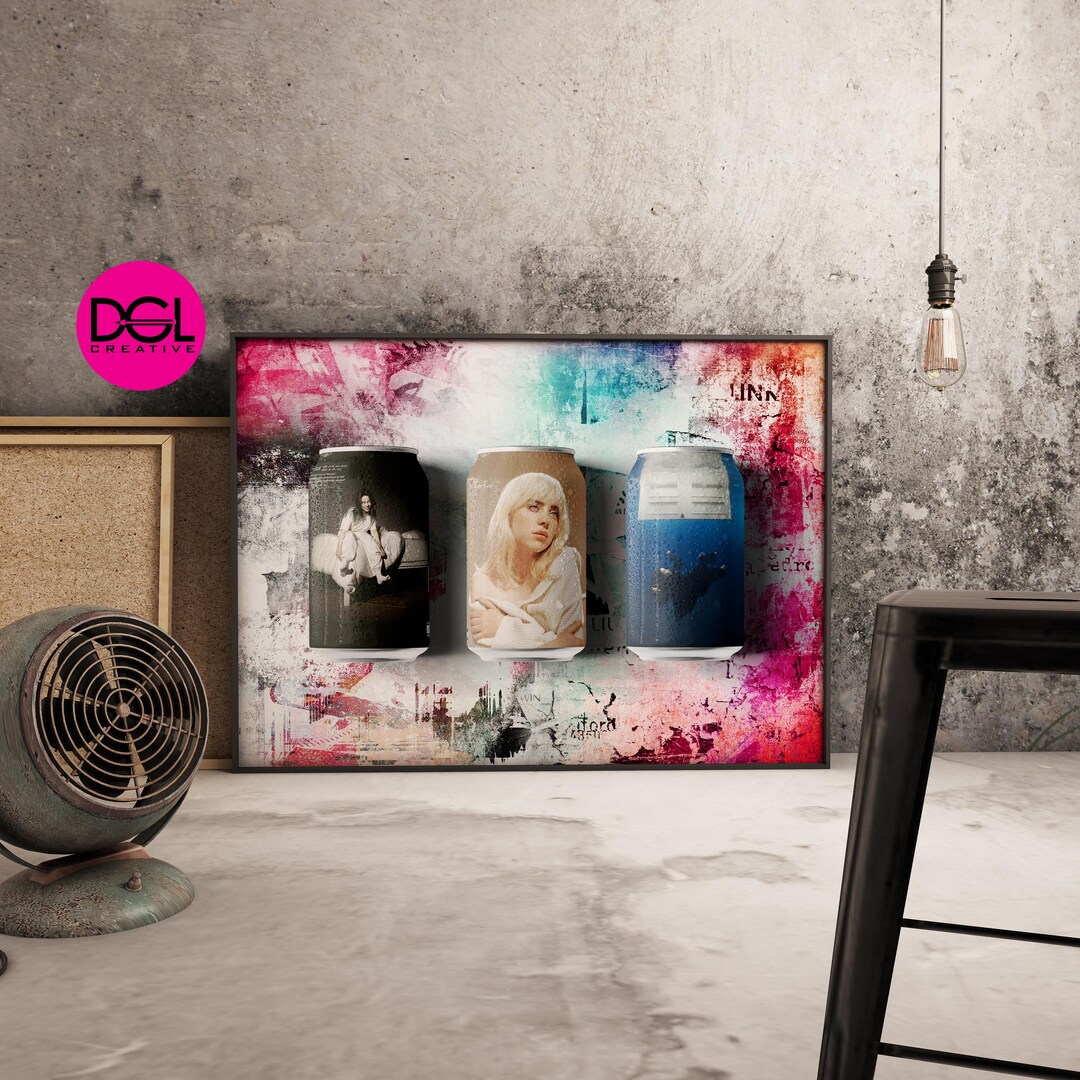BILLIE EILISH Album Cover Beer Can Art Print Poster Live Tour - Etsy UK