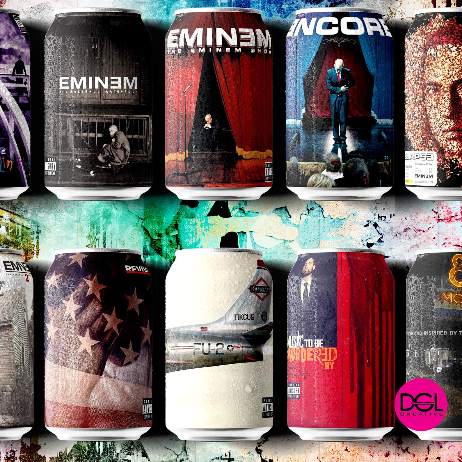EMINEM Album Cover Beer Can Art Print Poster Marshall - Etsy