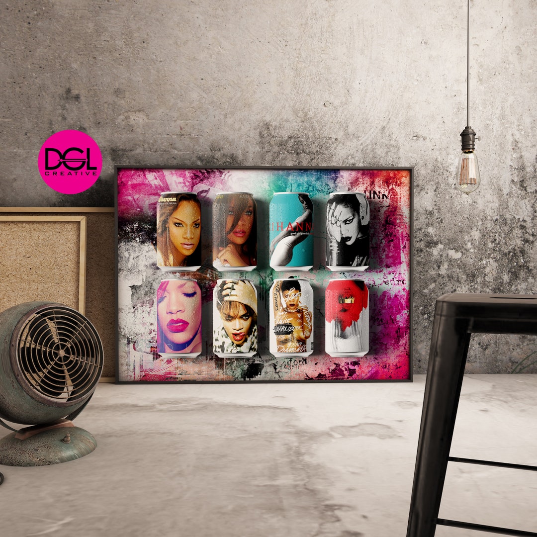 RIHANNA Album Cover Beer Can Art Print Poster Live Tour Gift - Etsy