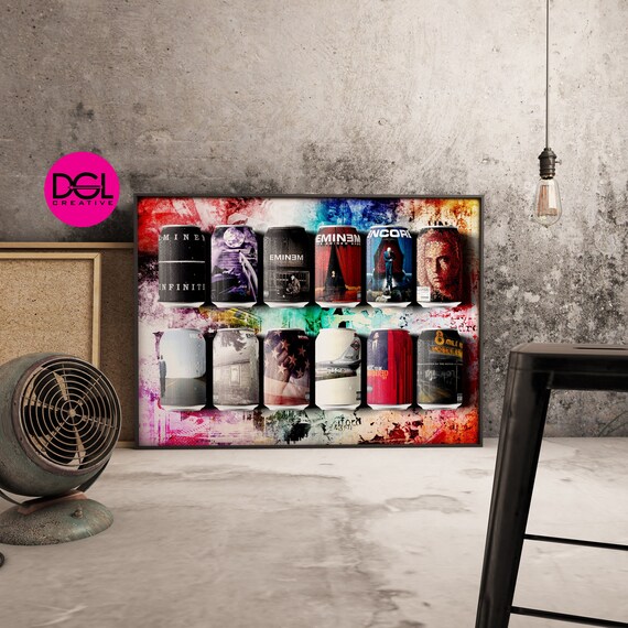 EMINEM Album Cover Beer Can Art Print Poster Marshall - Etsy