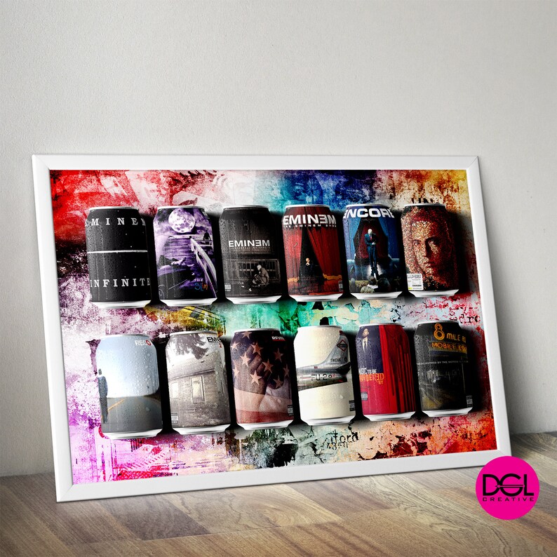 EMINEM Album Cover Beer Can Art Print Poster Marshall - Etsy