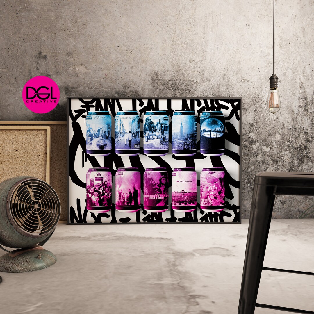 OASIS Album Cover Beer Can Art Print Poster Liam Noel Gallagher - Etsy