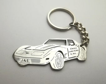 Custom Corvette Keychain - Etsy