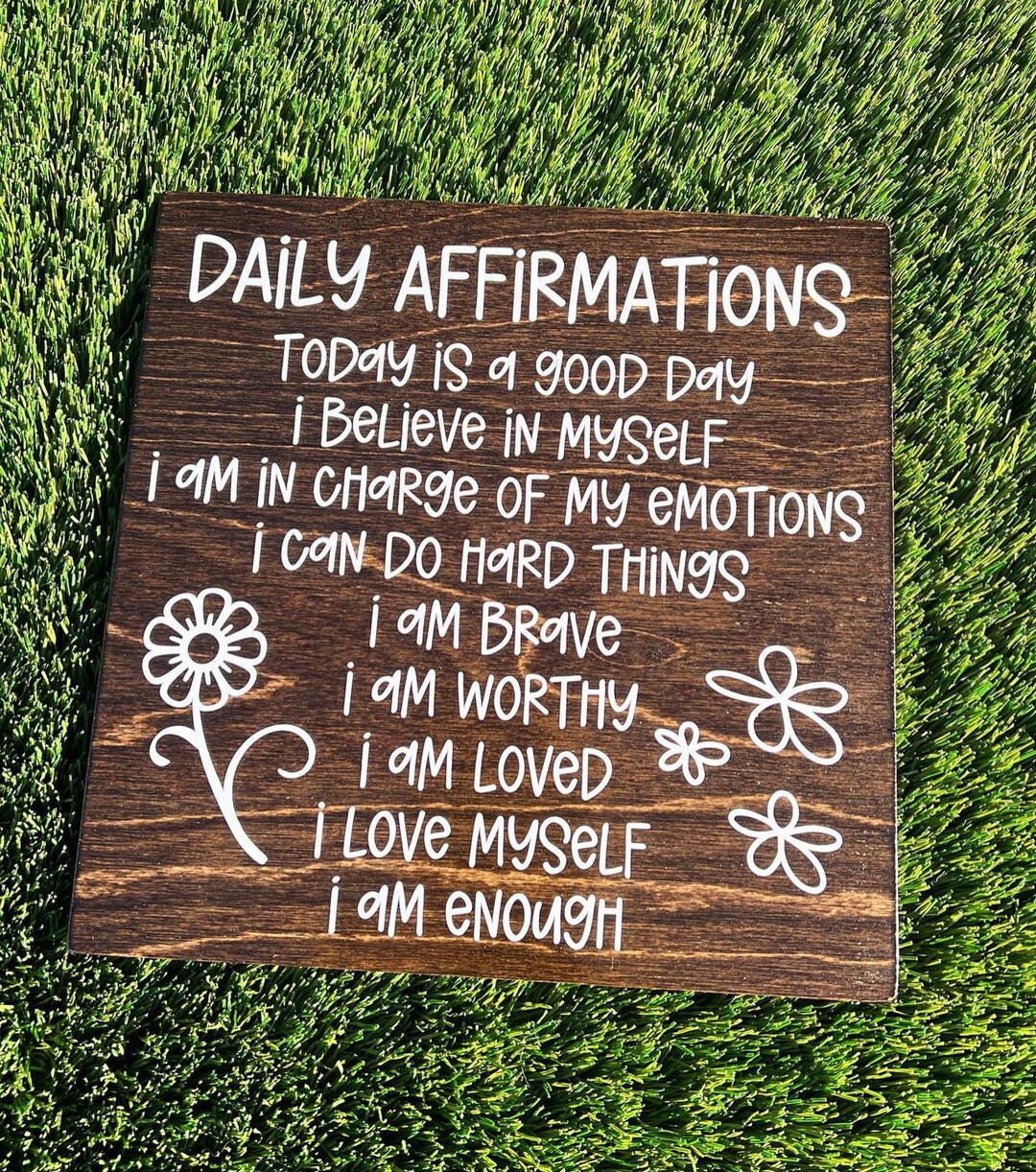 Daily Affirmations Sign - Etsy