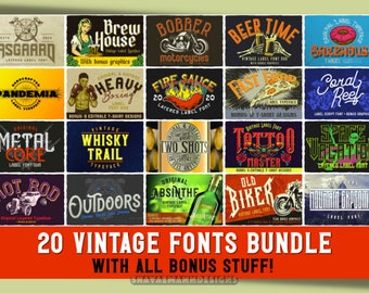90s Fonts Canva - Etsy