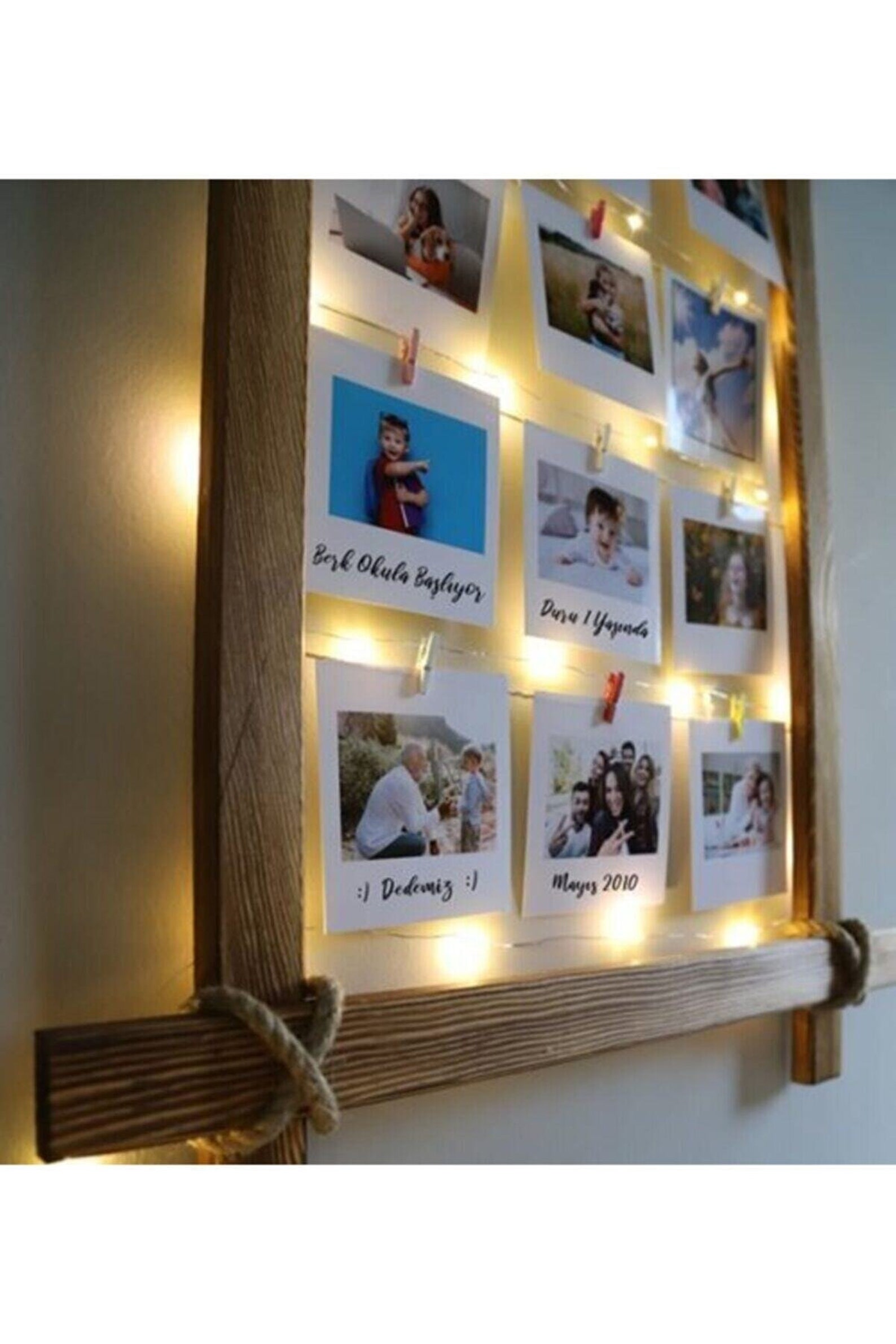 Wooden Lighted Picture Frame Picture Frame Light Frame Decoration Wall ...