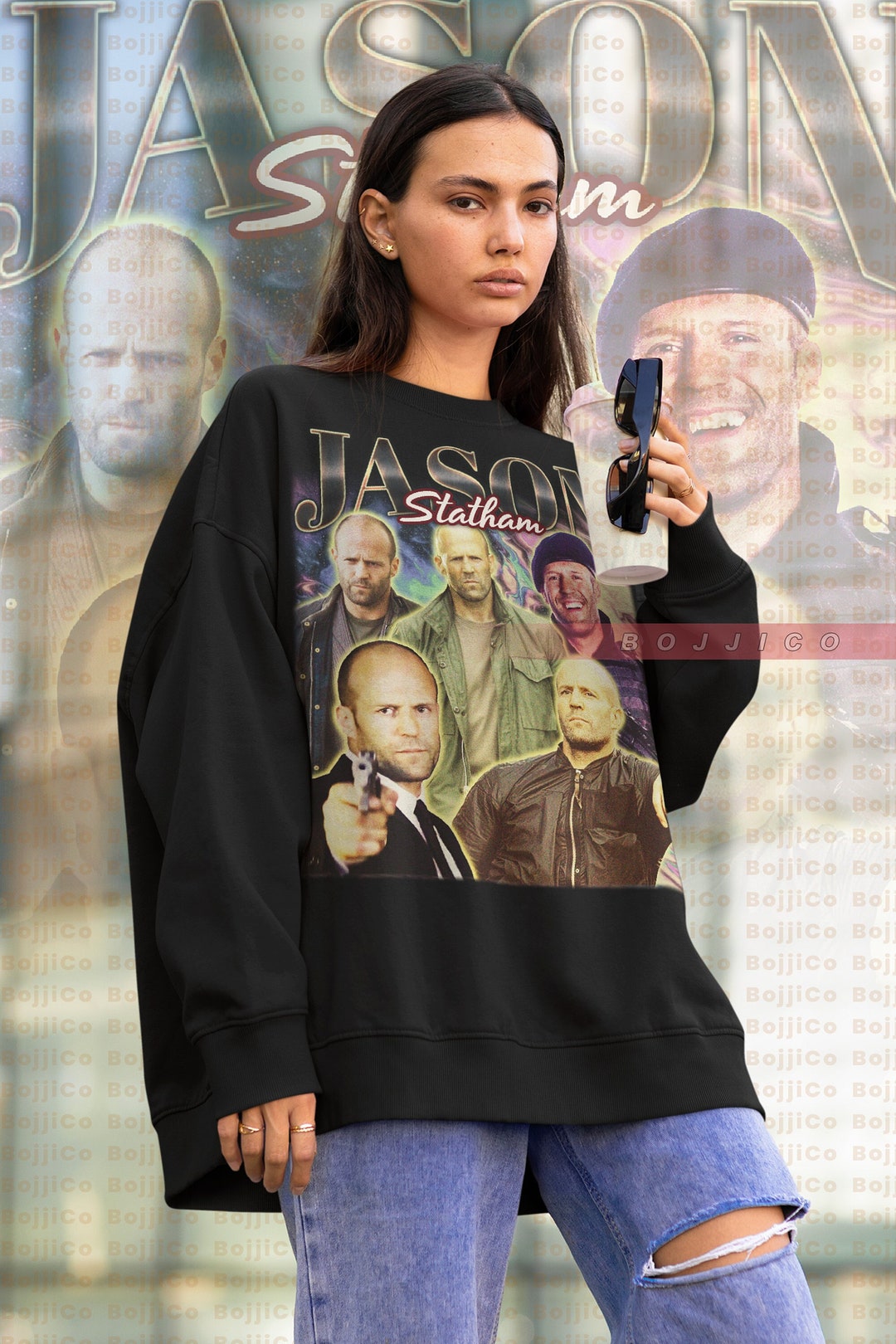 RETRO Jason Statham Vintage Sweatshirt Jason Statham Homage - Etsy
