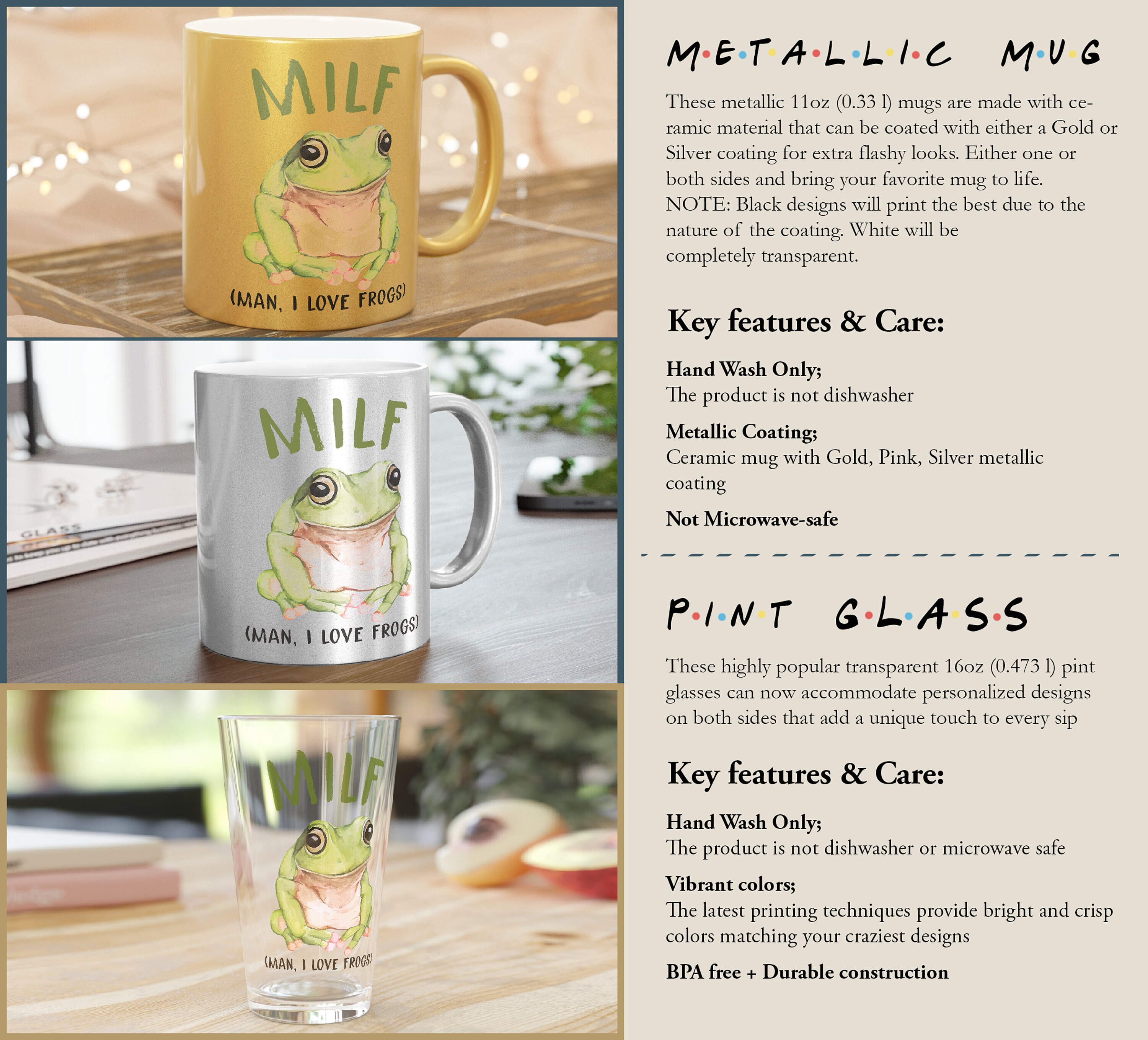 MILF Frog Mug, Man I Love Frogs Meme Mug Milf Mug, Milf Meme Mugs Cottagecore Mug Cottagecore ...
