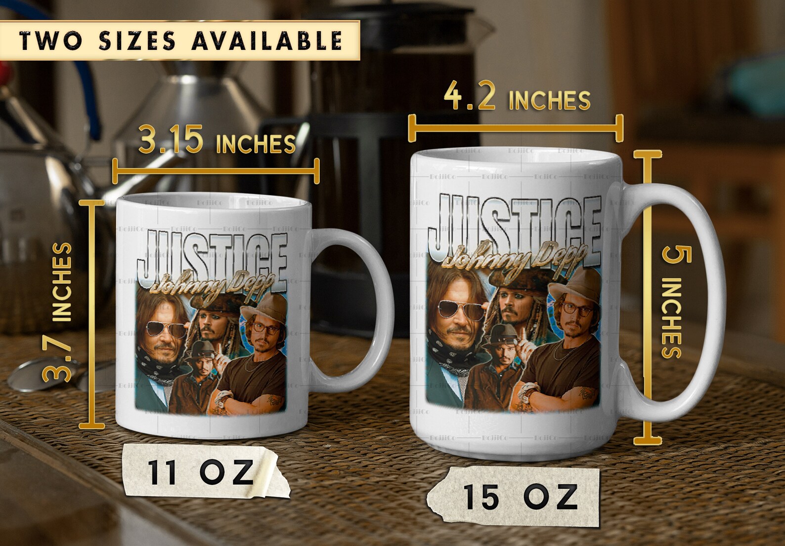 JUSTICE JOHNNY DEPP Coffee Mugtribute to Johnny Depp Coffee - Etsy