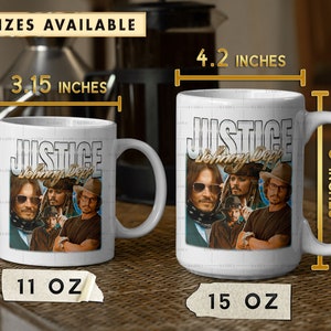 JUSTICE JOHNNY DEPP Coffee Mug,tribute to Johnny Depp Coffee Mug,johnny ...