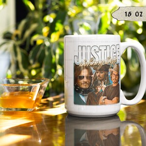 JUSTICE JOHNNY DEPP Coffee Mug,tribute to Johnny Depp Coffee Mug,johnny ...