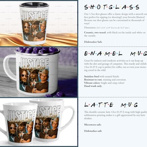 JUSTICE JOHNNY DEPP Coffee Mug,tribute to Johnny Depp Coffee Mug,johnny ...