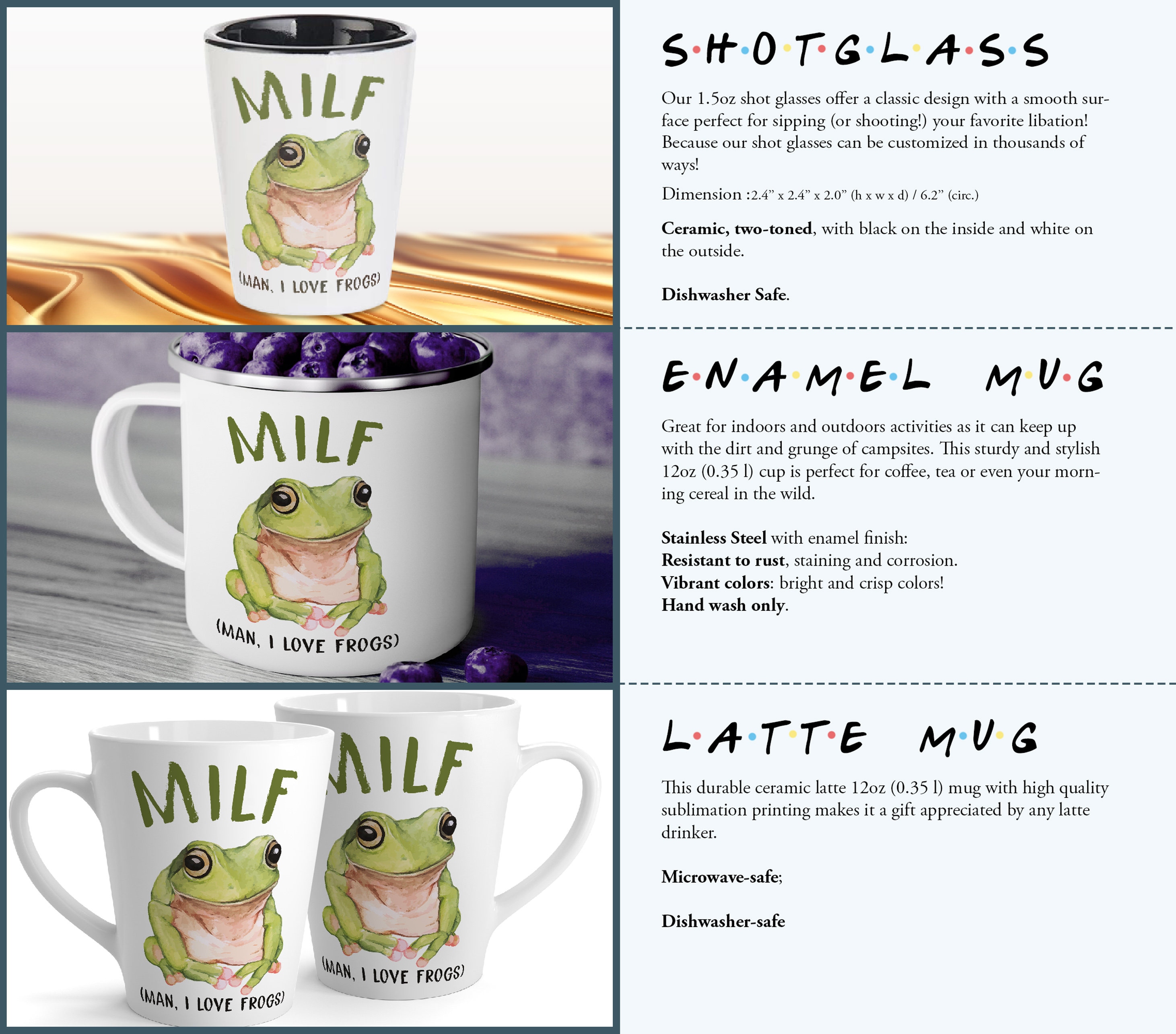 MILF Frog Mug, Man I Love Frogs Meme Mug Milf Mug, Milf Meme Mugs Cottagecore Mug Cottagecore ...