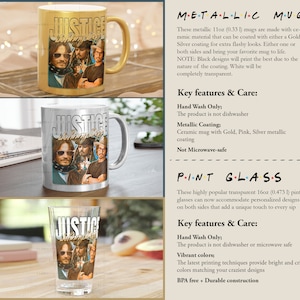 JUSTICE JOHNNY DEPP Coffee Mug,tribute to Johnny Depp Coffee Mug,johnny ...