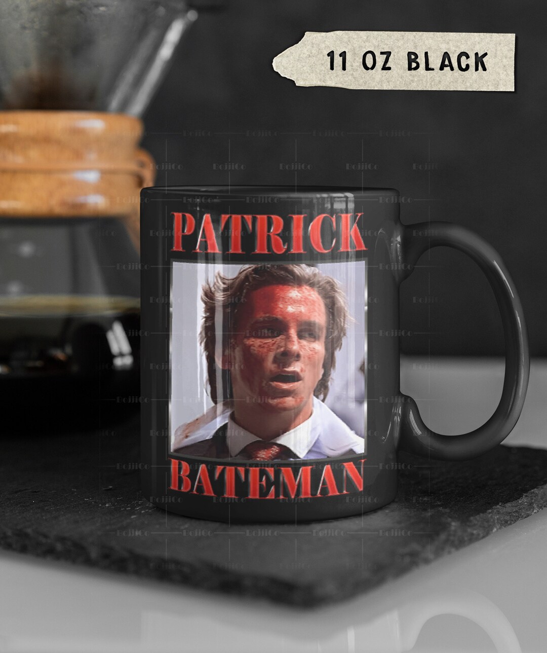 PATRICK BATEMAN Coffee Mug American Psychho Mug American - Etsy UK