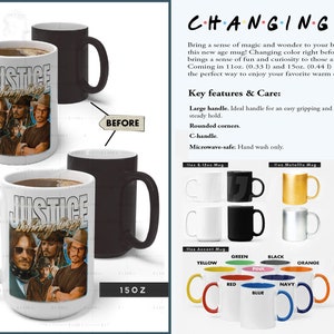 JUSTICE JOHNNY DEPP Coffee Mug,tribute to Johnny Depp Coffee Mug,johnny ...