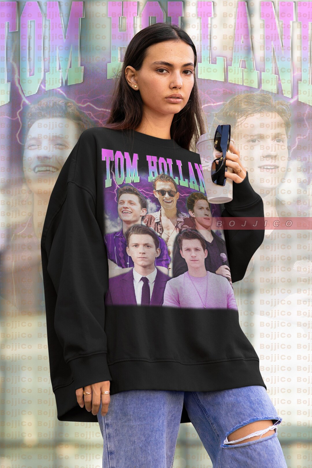 Retro Tom Holland Vintage Sweatshirt Tom Holland Homage Sweater Tom