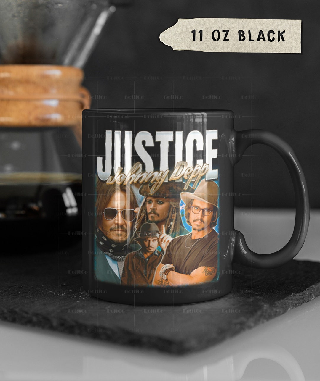 JUSTICE JOHNNY DEPP Coffee Mug,tribute to Johnny Depp Coffee Mug,johnny ...