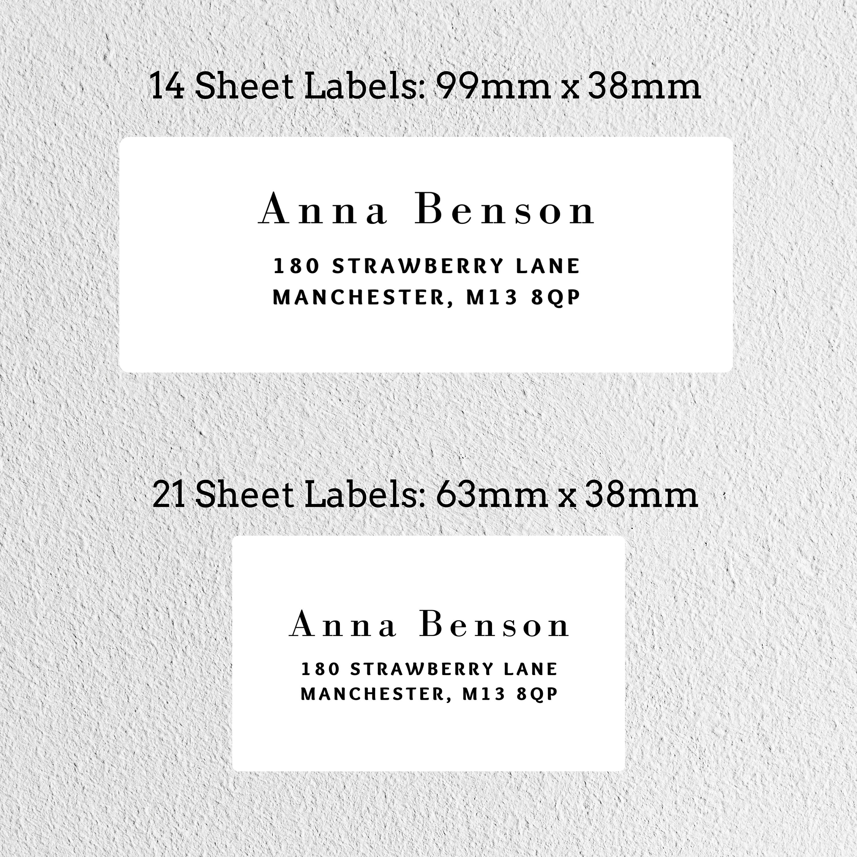 Custom Guest Address Labels, Wedding Envelope Addressing, Modern Text ...