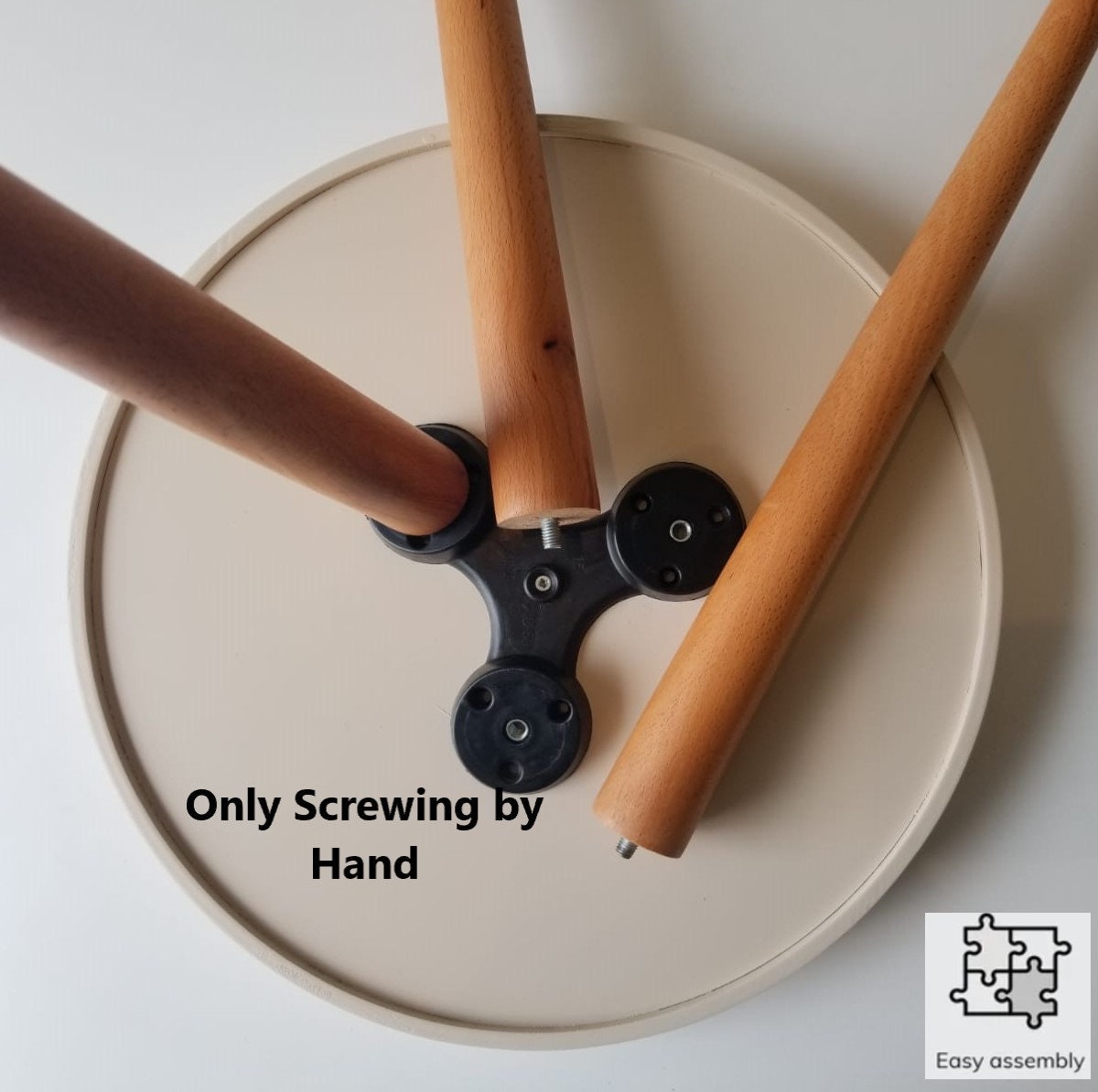 Round Wooden Side Table Portable Coffee Table End Table for - Etsy