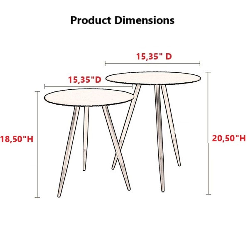 Round Wooden Side Table, Portable Coffee Table, End Table for Living ...